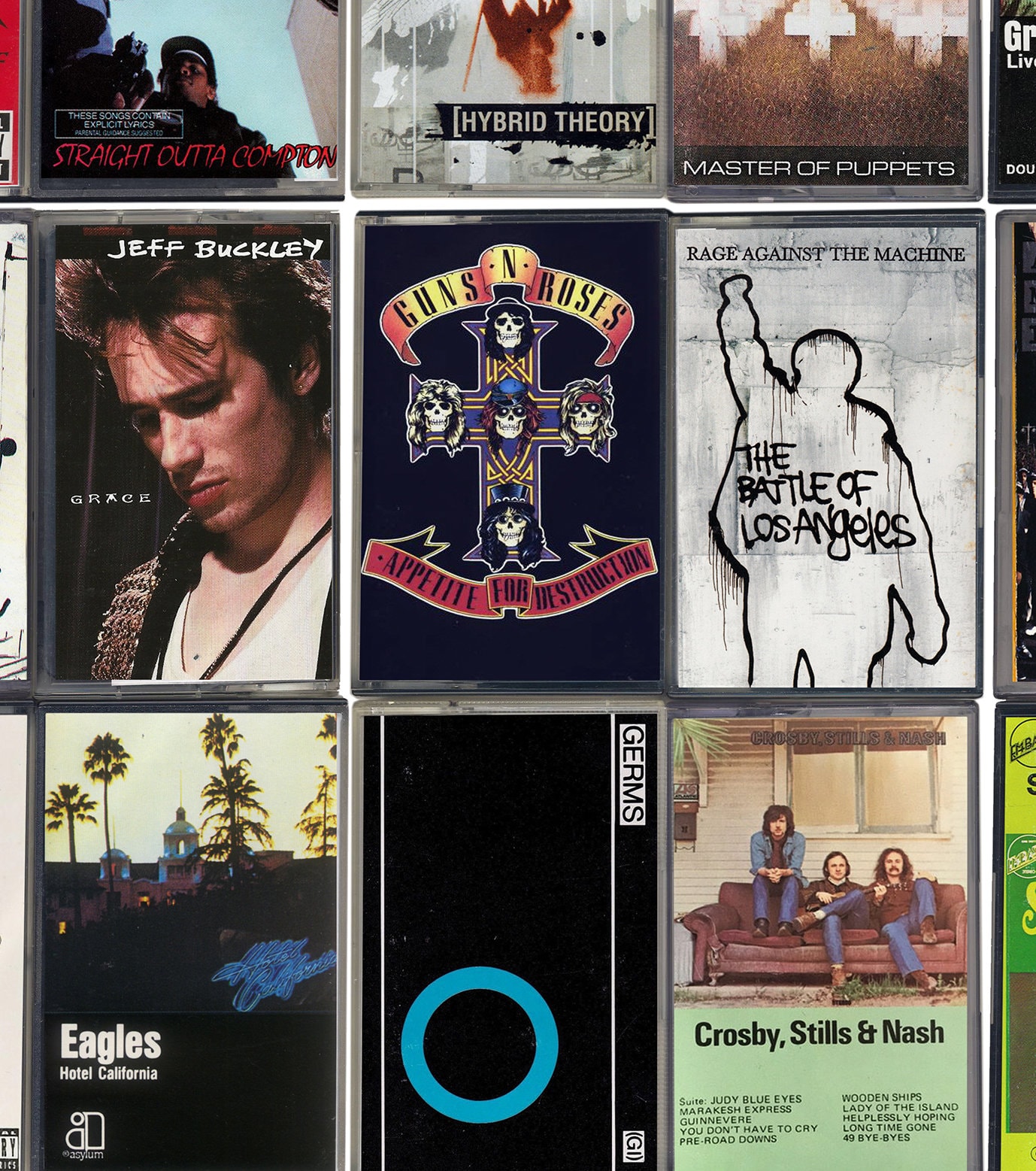 California Music Cassette Print Los Angeles Albums Poster | Etsy