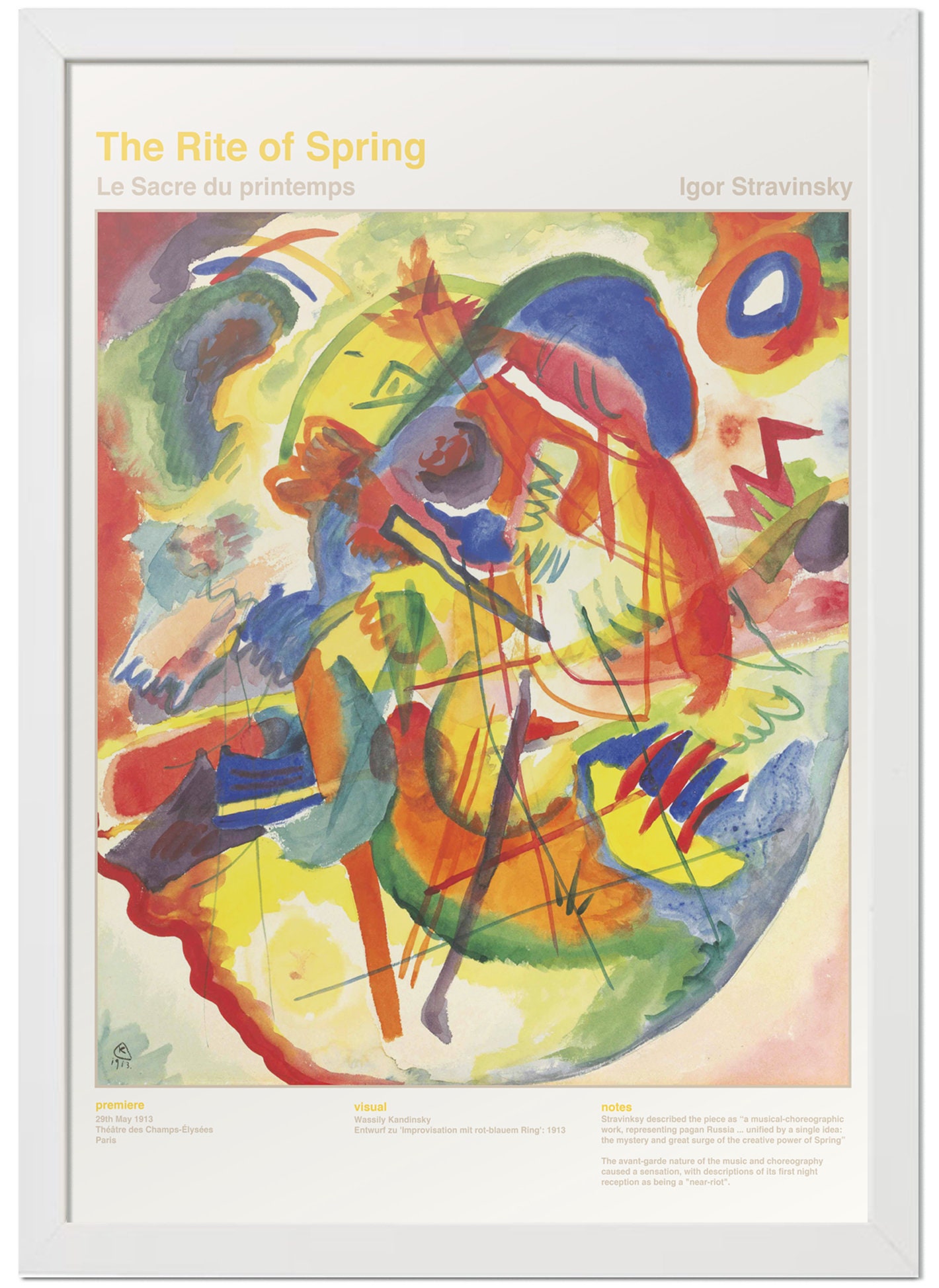Stravinsky - the Rite of Spring - Graphic Print, Poster, Art, Gift ...