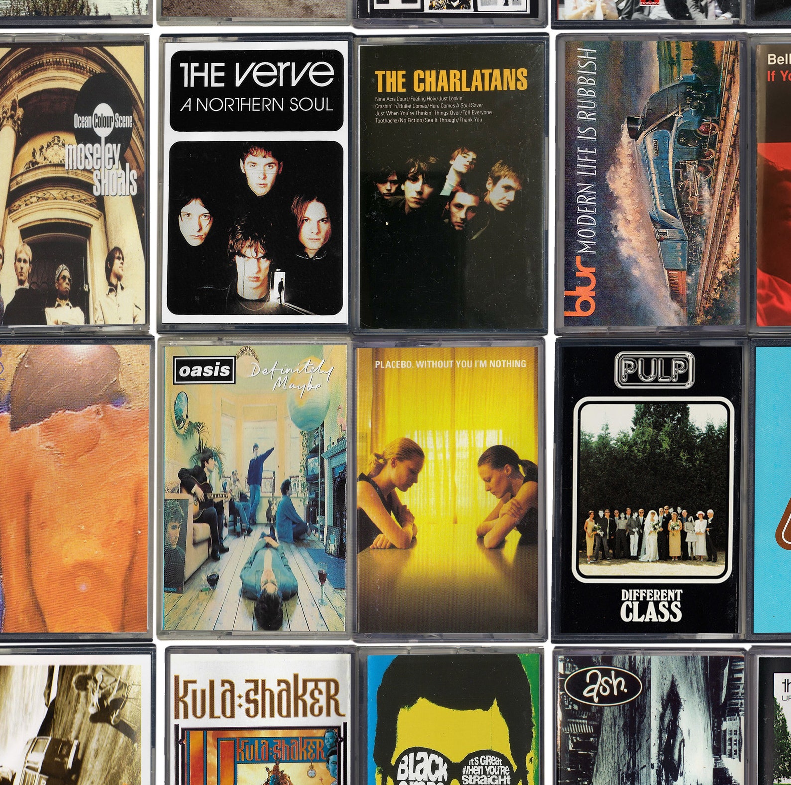 Britpop Music Cassette Print Greatest UK Albums of the 90s - Etsy