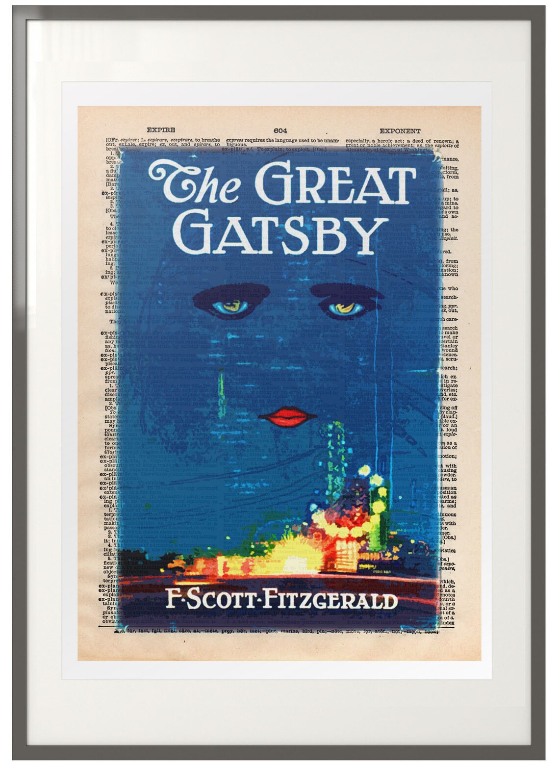 The Great Gatsby by F.scott Fitzgerald 1st Edition Cover - Etsy