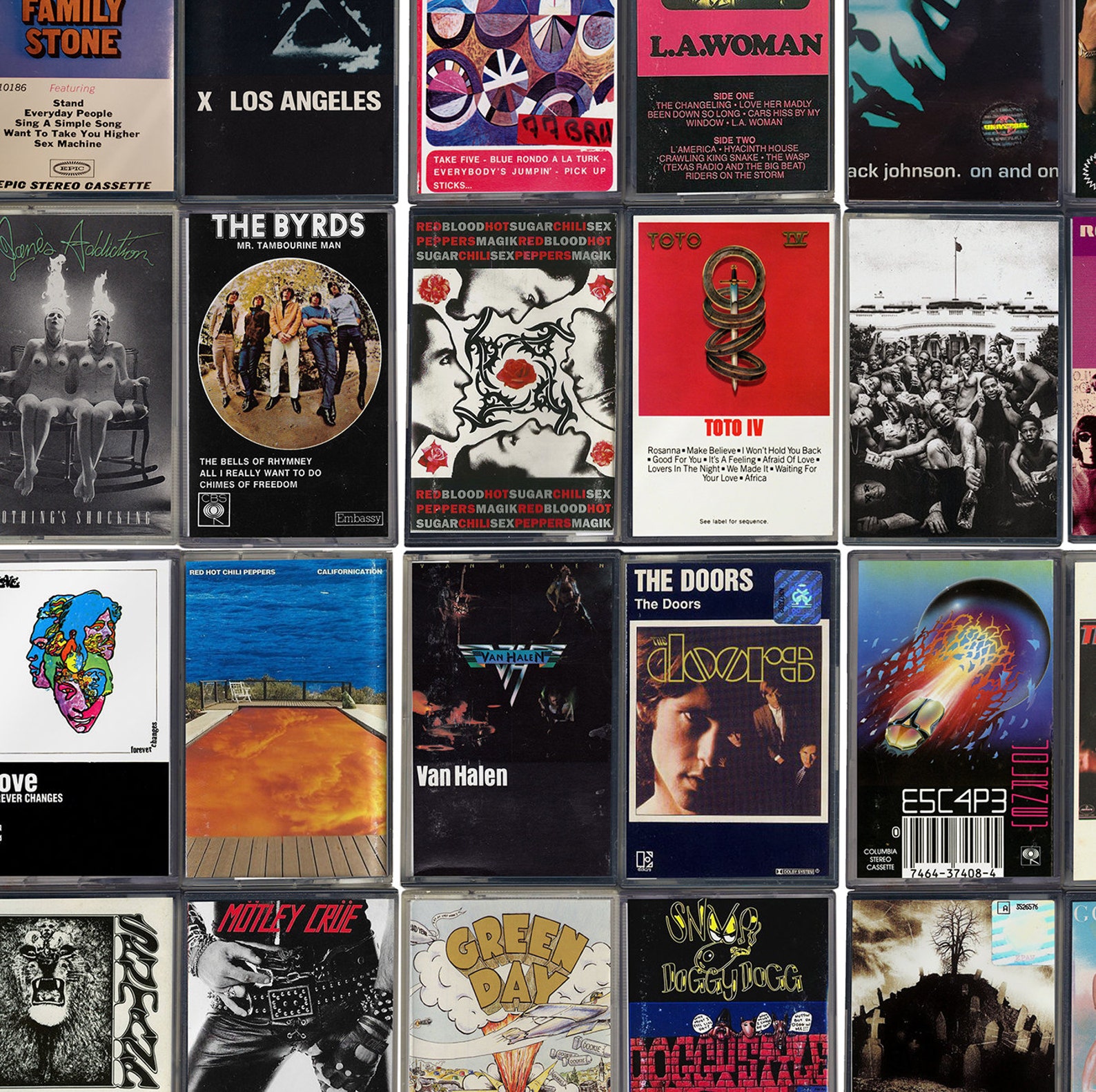 California Music Cassette Print Los Angeles Albums Poster - Etsy UK