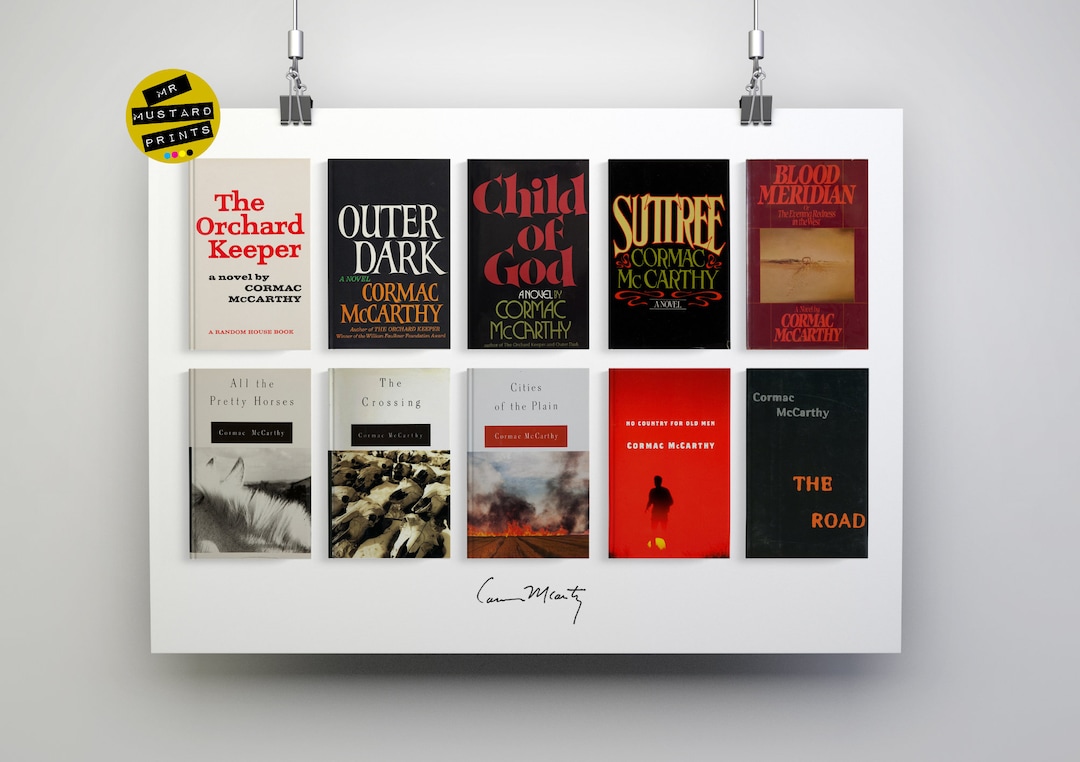 Cormac Mccarthy, Collected Novels: Print, Poster, Art, Gift, Mccarthy Fan, First Editions, Blood ...