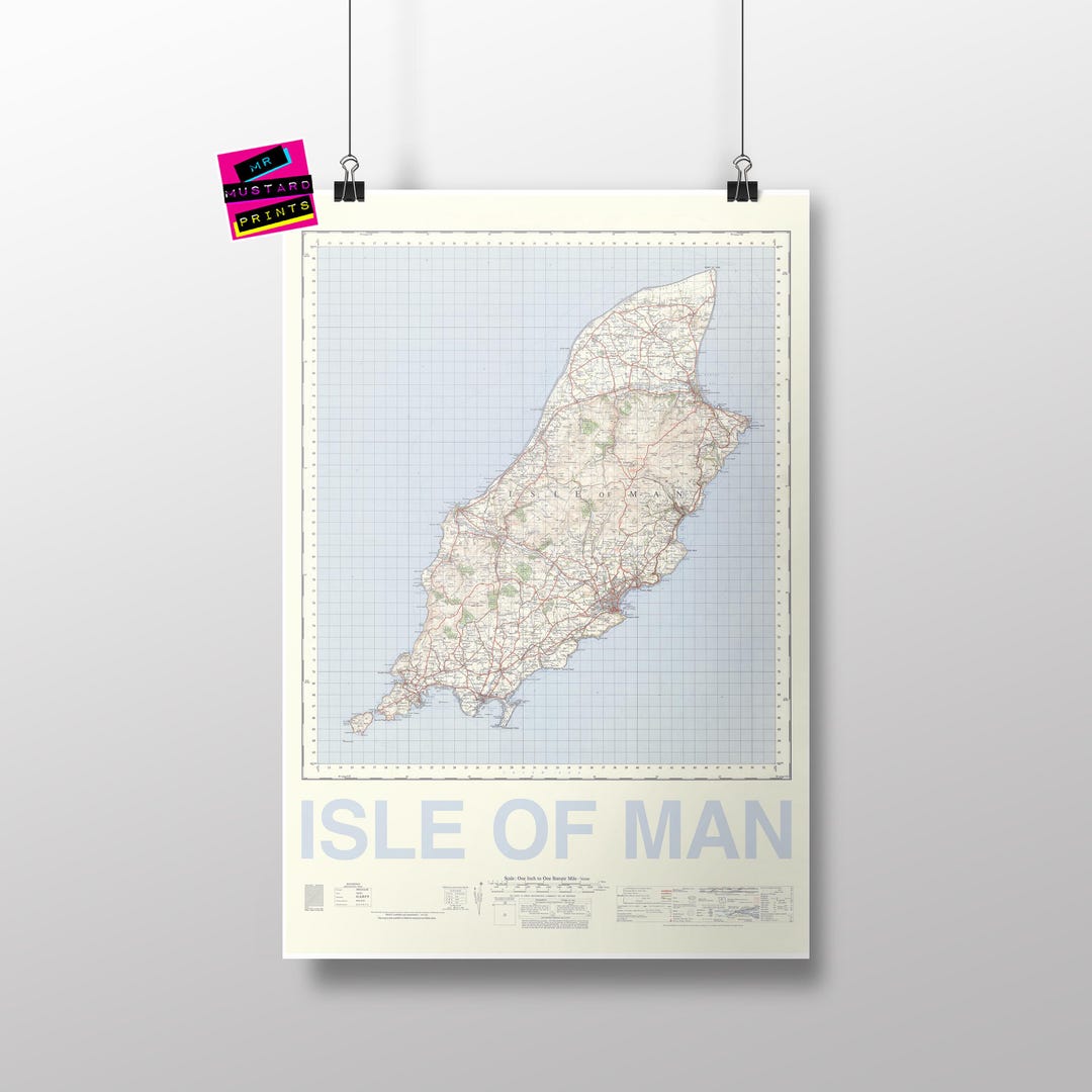Isle of Man Map Personalised Print - Isle of Man Poster - Isle of Man ...