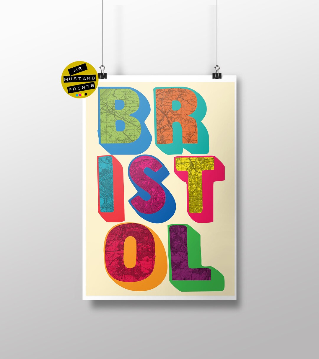 Bristol Poster Bristol Art Print Bristol Map Bristol Gift - Etsy