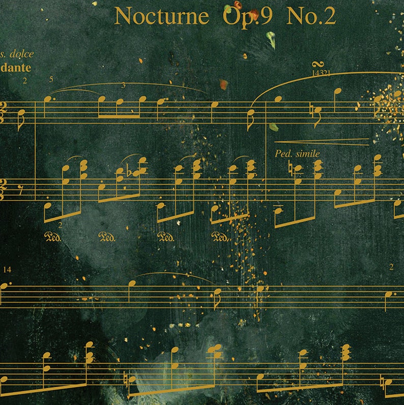 Chopin Nocturne Poster Art Gift Classical Music Fan - Etsy UK