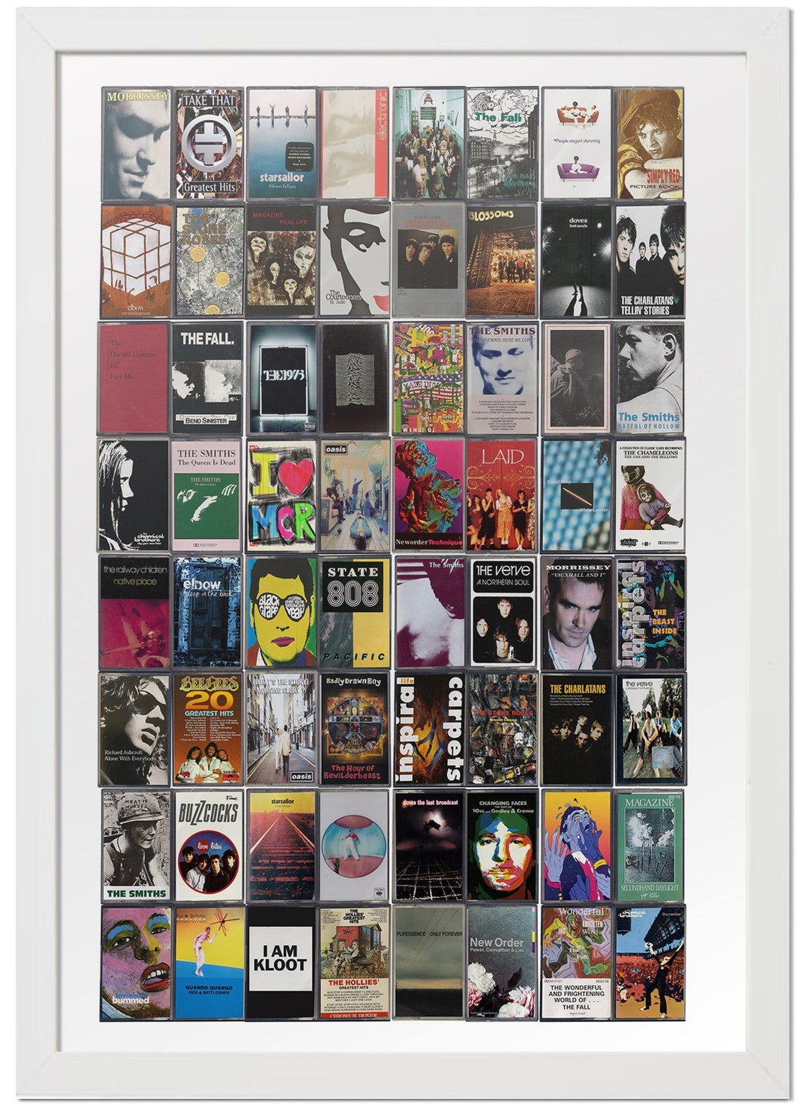 Manchester Music Cassette Print: Madchester Bands Album Art - Etsy UK