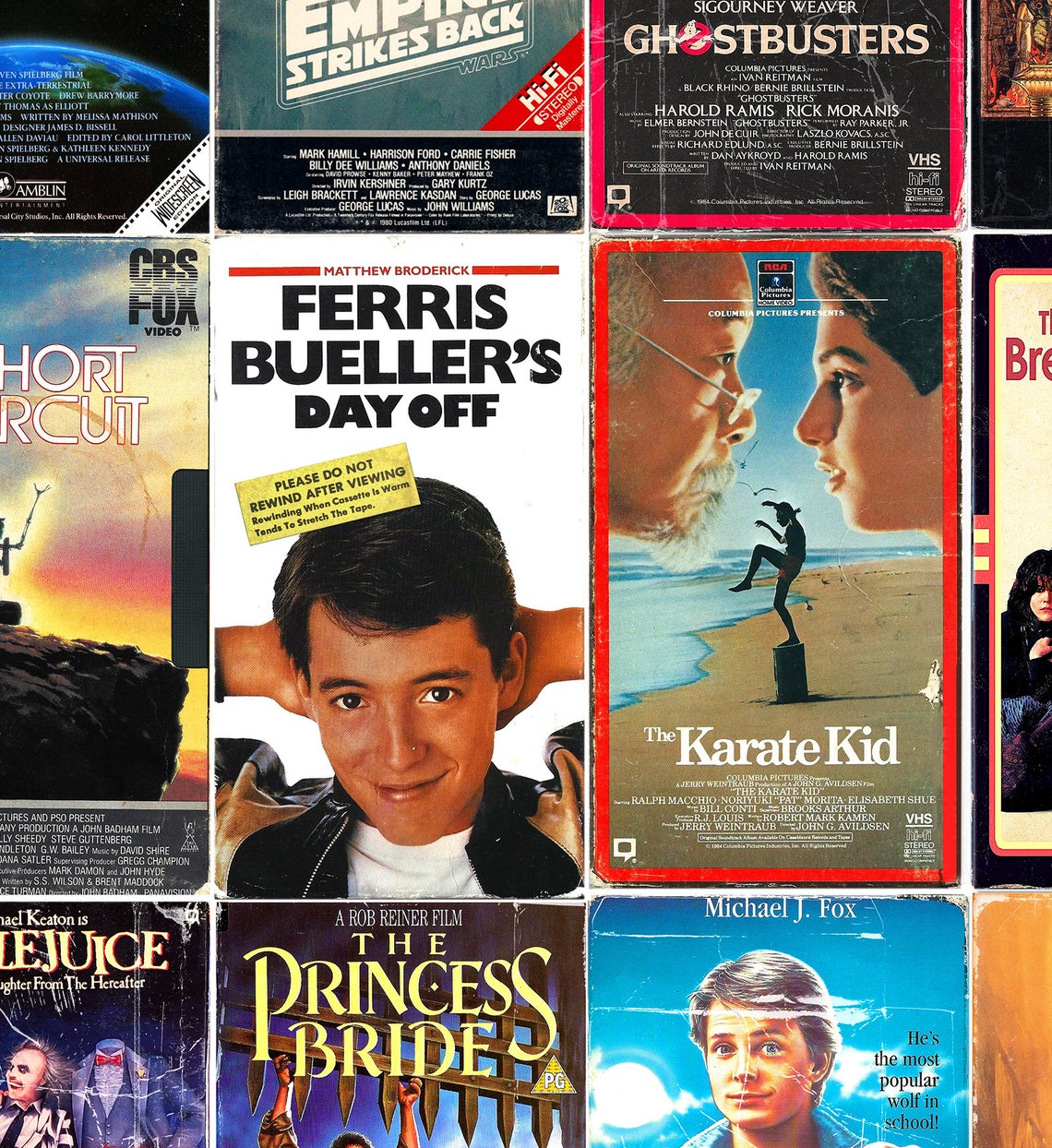 Classic 1980s Films VHS Cassette Print Art Gift Nostalgic - Etsy