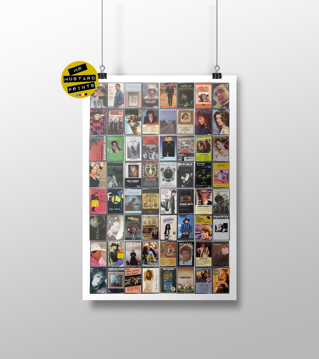 Country Music Cassette Album Art Print: Nostalgic Gift - Etsy