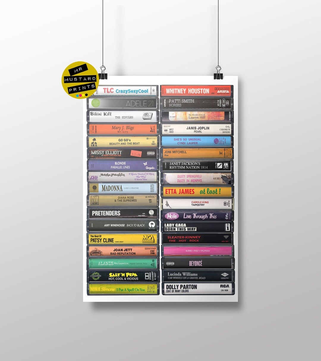 Female Music, Great Women Albums Poster, Art, Gift, Feminist, - Etsy