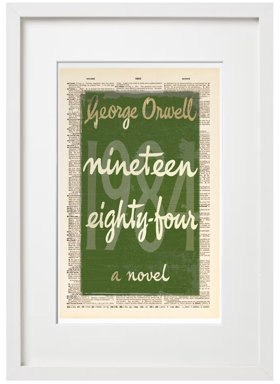 1984 by George Orwell 1st Edition Cover 1948 Dictionary - Etsy UK