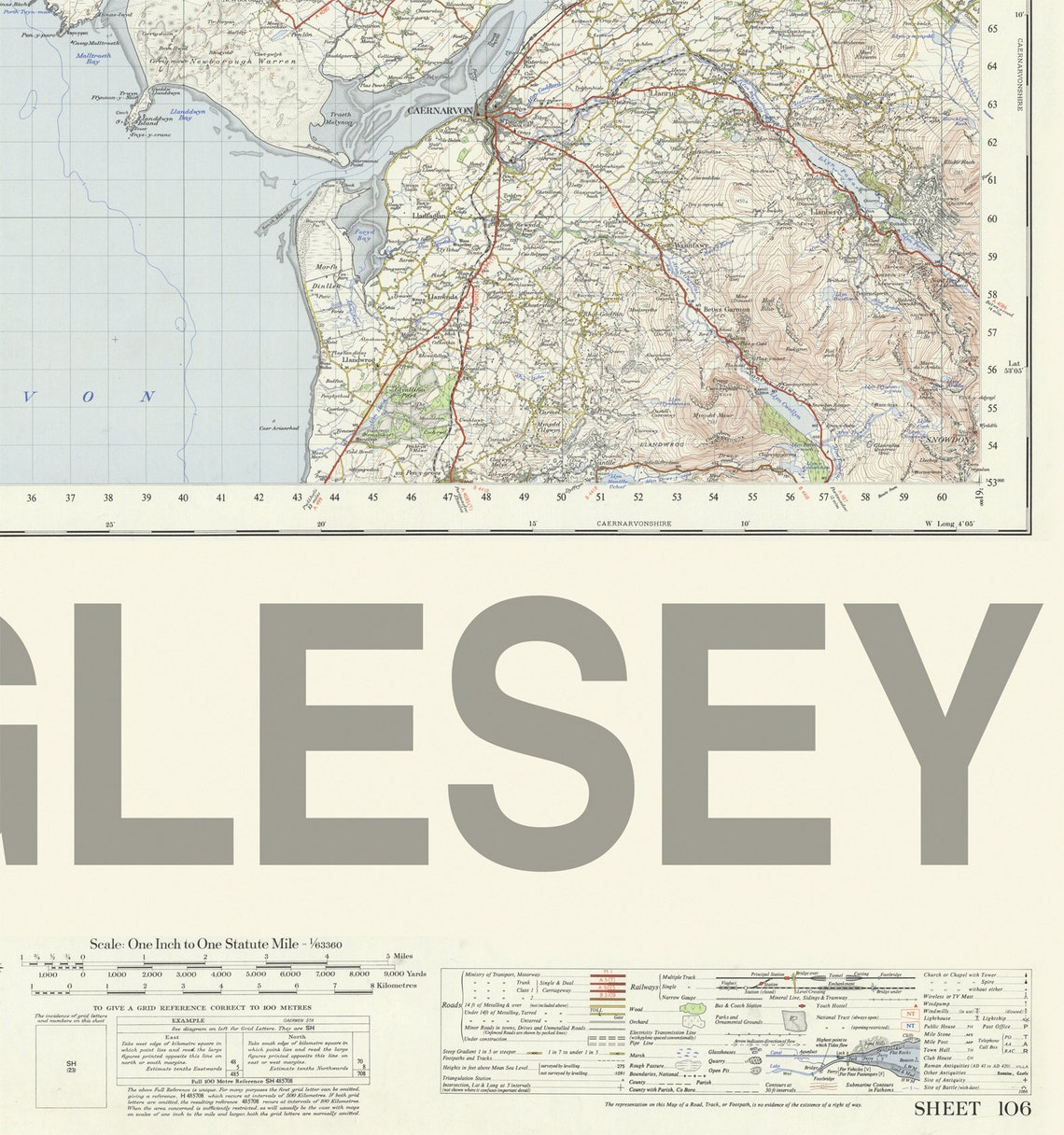 Anglesey Map Print Anglesey Poster Anglesey Art Anglesey - Etsy UK