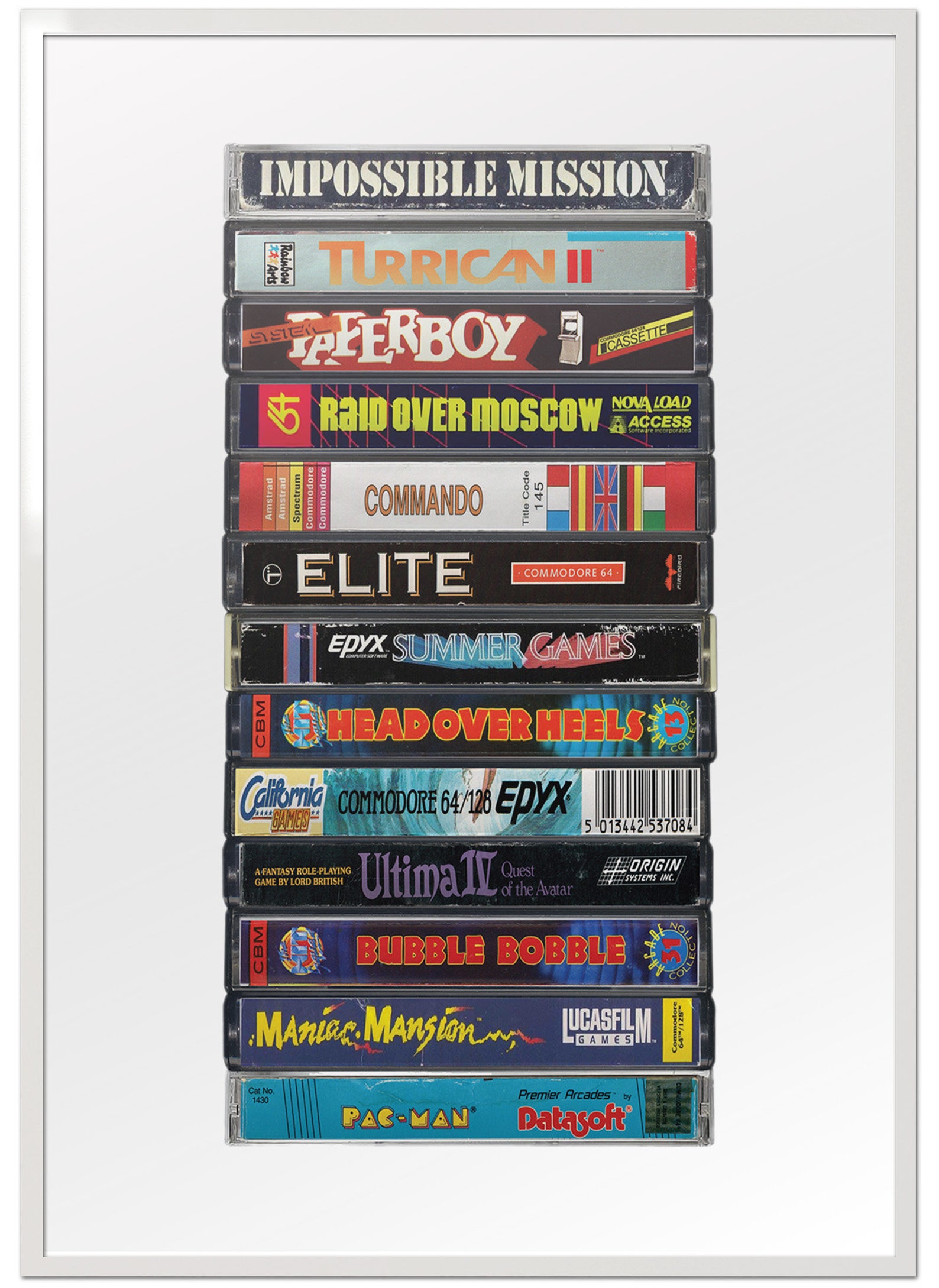 Commodore 64 Original Games Fine Art Print Poster Retro - Etsy UK