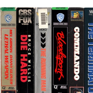 80's Action Movies VHS Print - Classic 1980s Film Poster, 80s Nostalgia ...