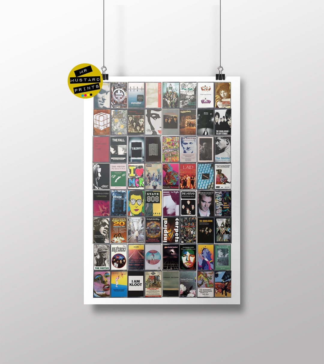 Manchester Music Art, Cassette Print, Manchester Albums, Poster, Art ...