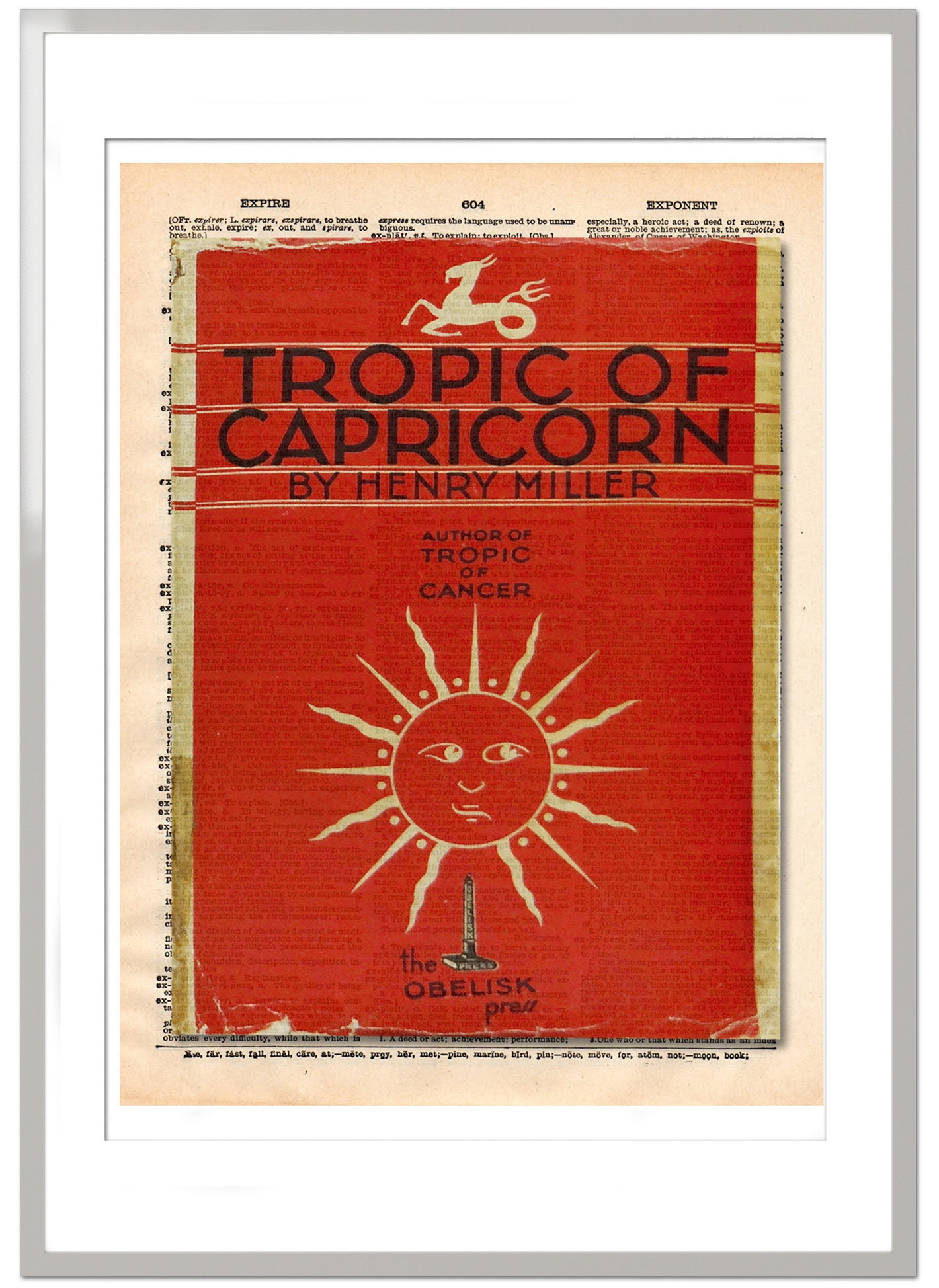 Tropic of Capricorn by Henry Miller 1st Edition Cover 1939 - Etsy UK
