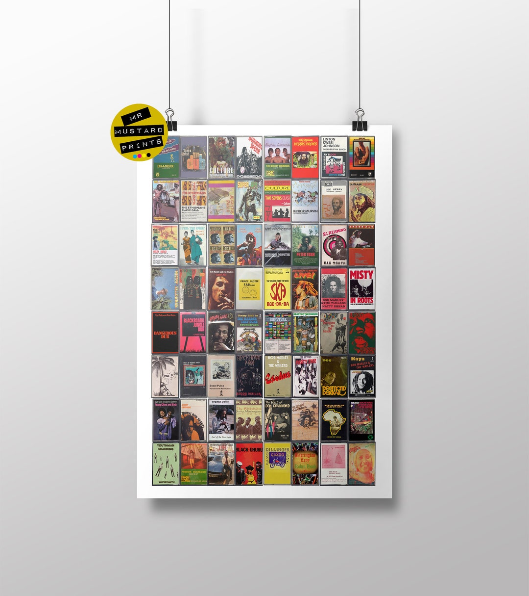 Reggae Poster, Vintage Cassette Print, Ska Music, Roots Music, Art ...