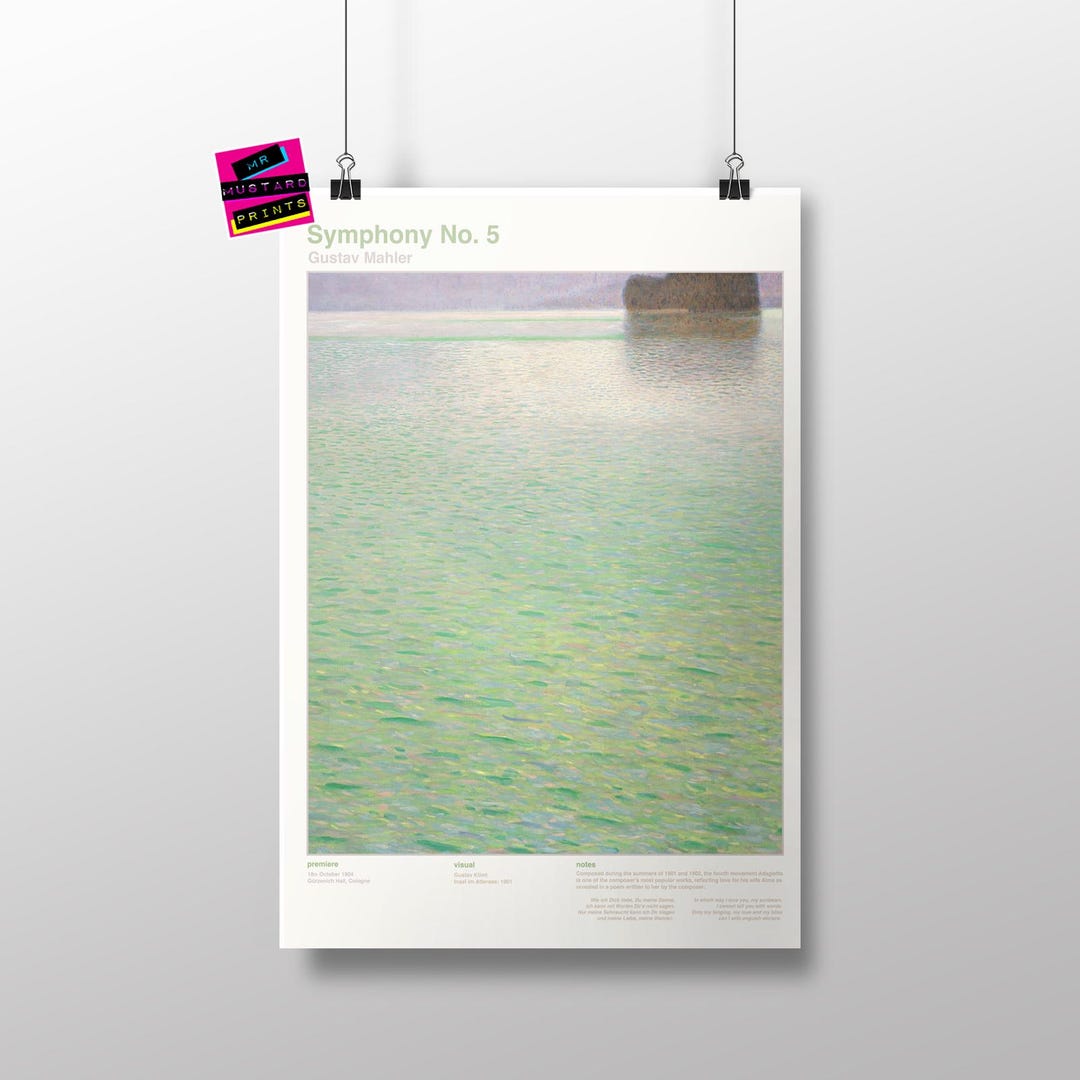 Mahler - Symphony No. 5 - Graphic Print, Poster, Art, Gift, Classical ...