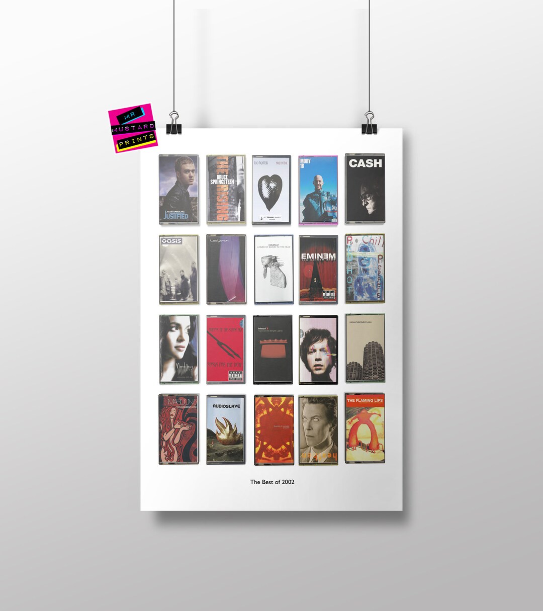2002 Music: 23rd Birthday Gift - Personalized Cassette Album Print - Etsy