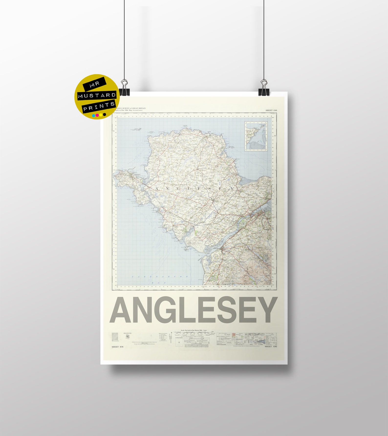 Anglesey Map Print Anglesey Poster Anglesey Art Anglesey - Etsy UK