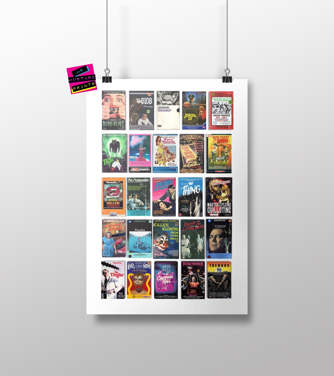Cult Movie Fan, B Movies Film Poster, VHS Cassette Print, Art, Gift, B ...
