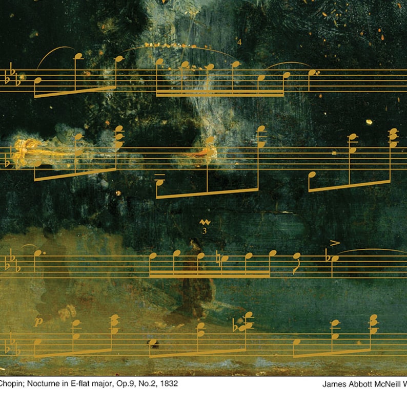 Chopin Nocturne Poster Art Gift Classical Music Fan - Etsy UK