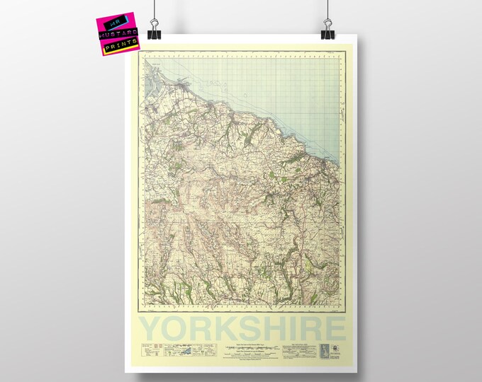 Yorkshire Map - Illustrated Map of Yorkshire Print / Travel Gifts ...
