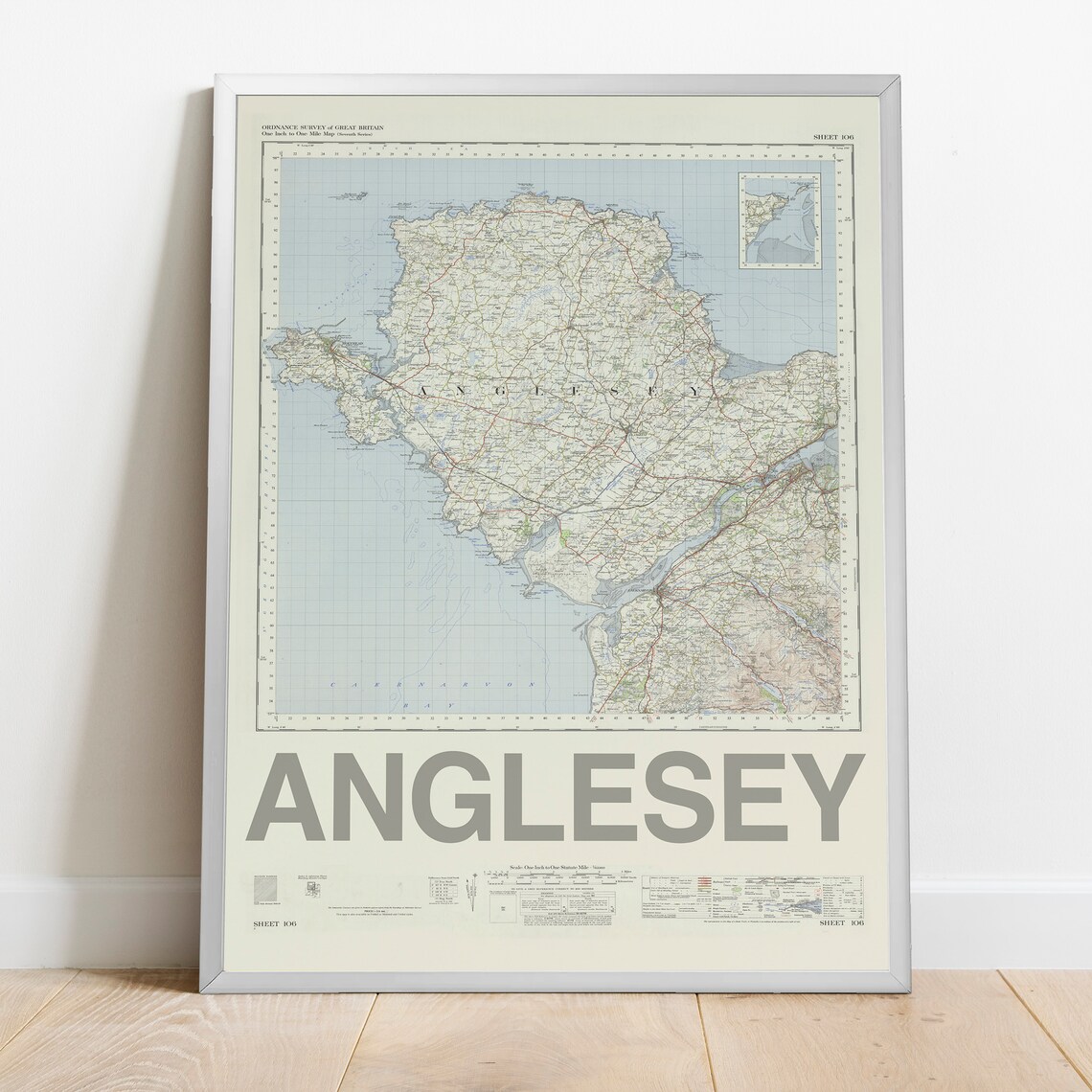 Anglesey Map Print Anglesey Poster Anglesey Art Anglesey - Etsy UK