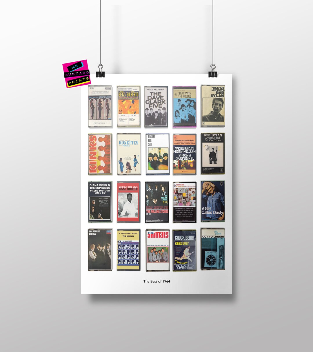 62nd Birthday Gift: Music From 1964 Print - Etsy