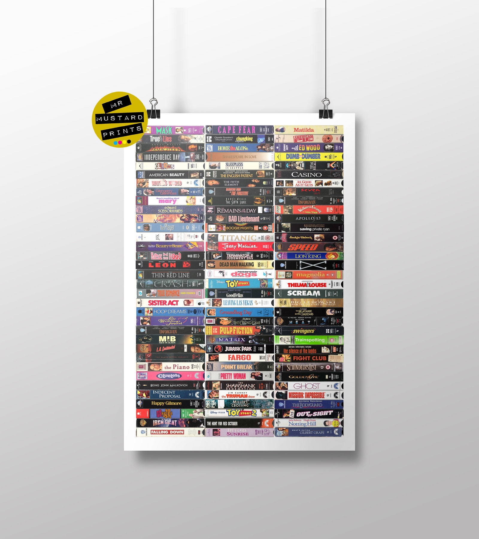 1990s Classic Film Poster VHS Cassette Print Art Gift - Etsy UK