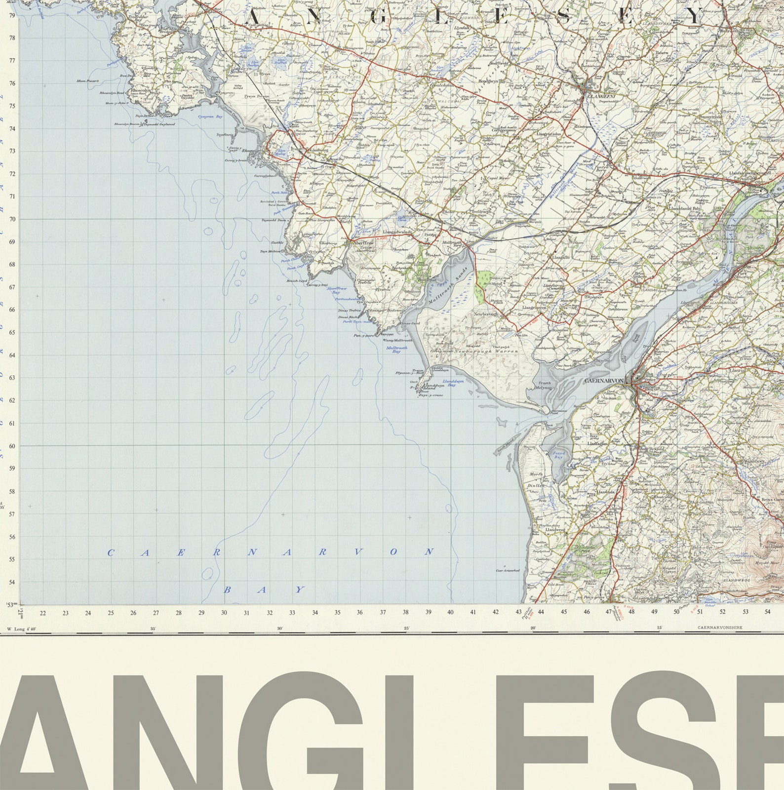 Anglesey Map Print Anglesey Poster Anglesey Art Anglesey - Etsy UK