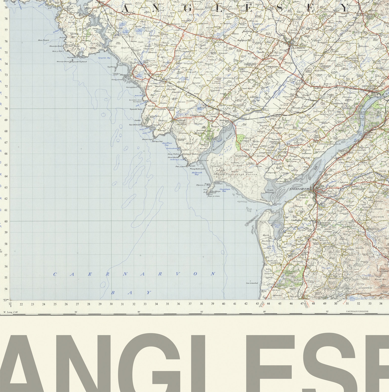Anglesey Map Print Anglesey Poster Anglesey Art Anglesey - Etsy UK