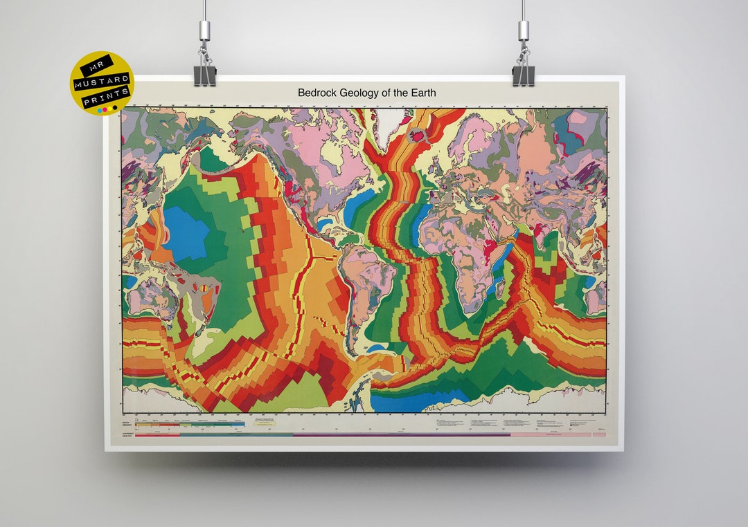 Bedrock Geology Print, Geologist Gift, Poster, Art Print, Layers of the ...