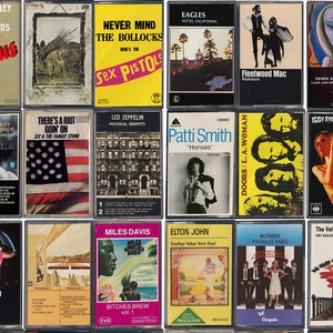 1970's Music Cassette Covers Print, Greatest Albums of the 70s, Poster ...