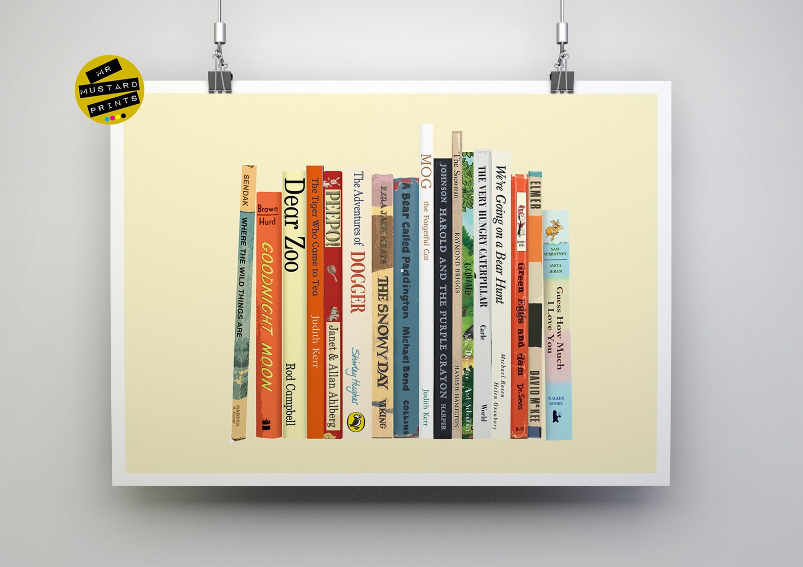Infant Book Classics Book Spine Print: Poster Art Literary - Etsy