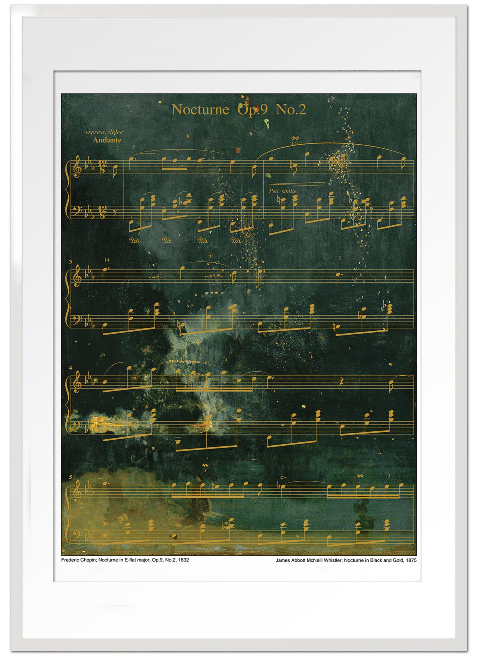 Chopin Nocturne Poster Art Gift Classical Music Fan - Etsy UK