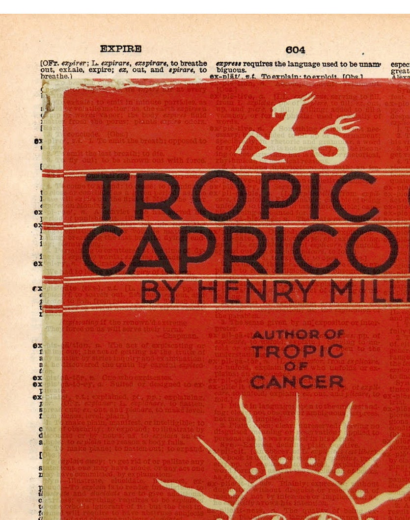 Tropic of Capricorn by Henry Miller 1st Edition Cover 1939 - Etsy UK