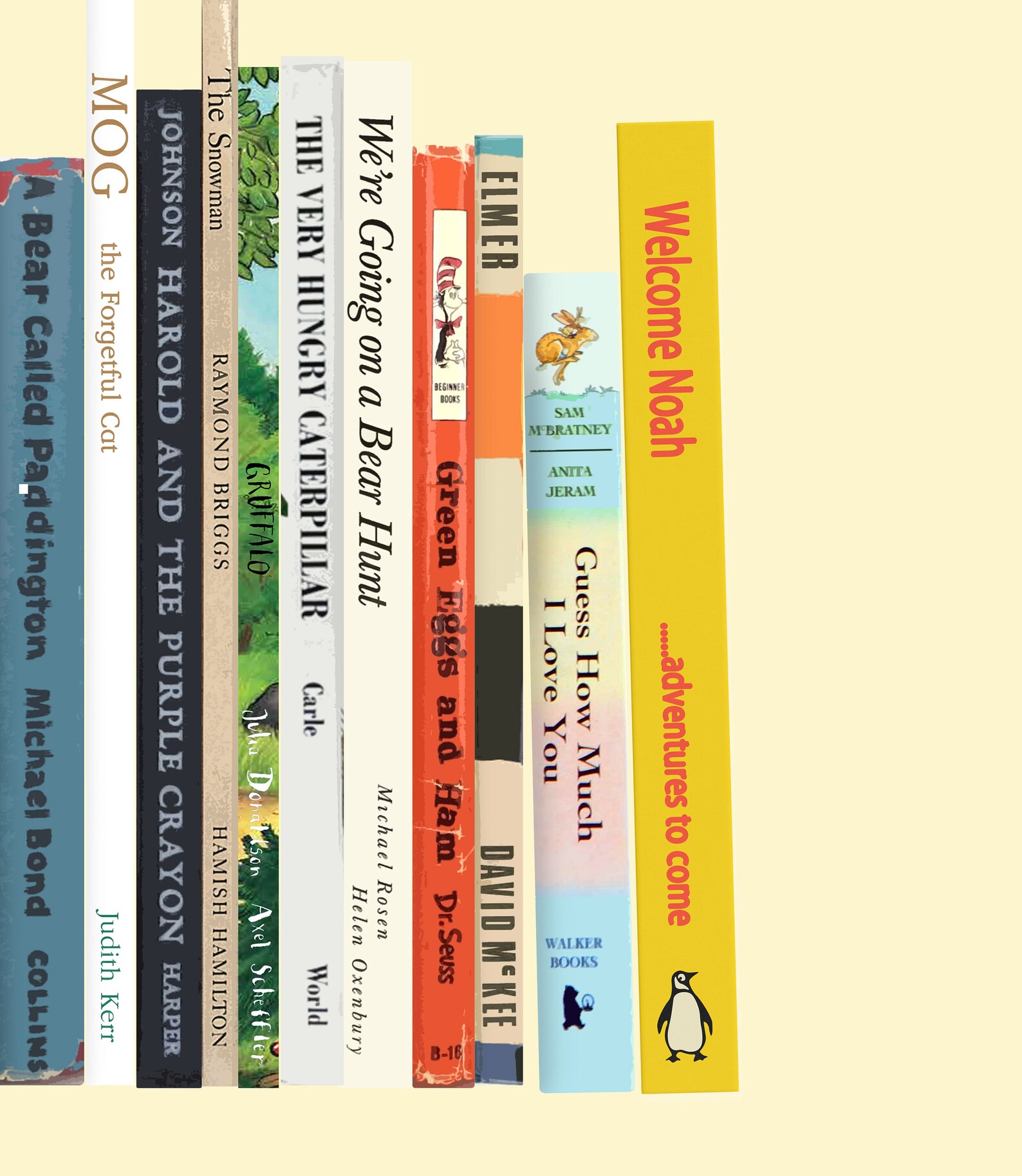 Infant Book Classics Book Spine Print: Poster Art Literary - Etsy