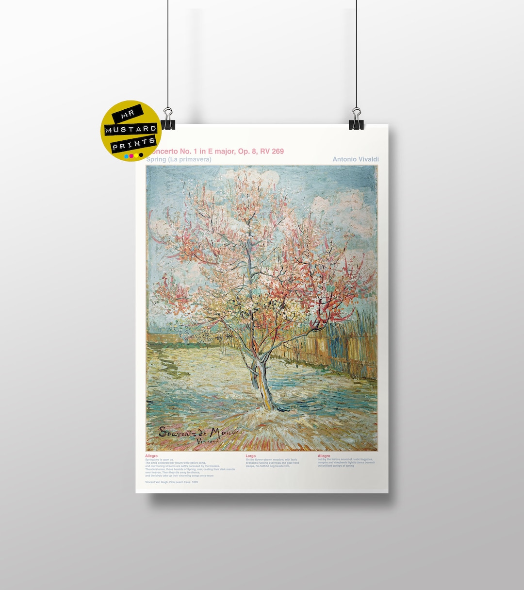 Vivaldi - the 4 Seasons, Le Quattro Stagioni - Graphic Print, Poster ...