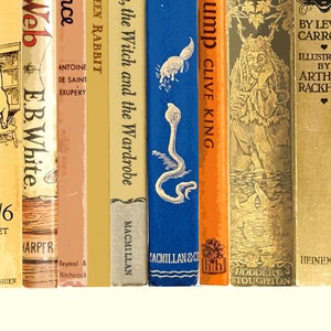 Childrens Classics Book Spine Print: Poster Art Literary - Etsy