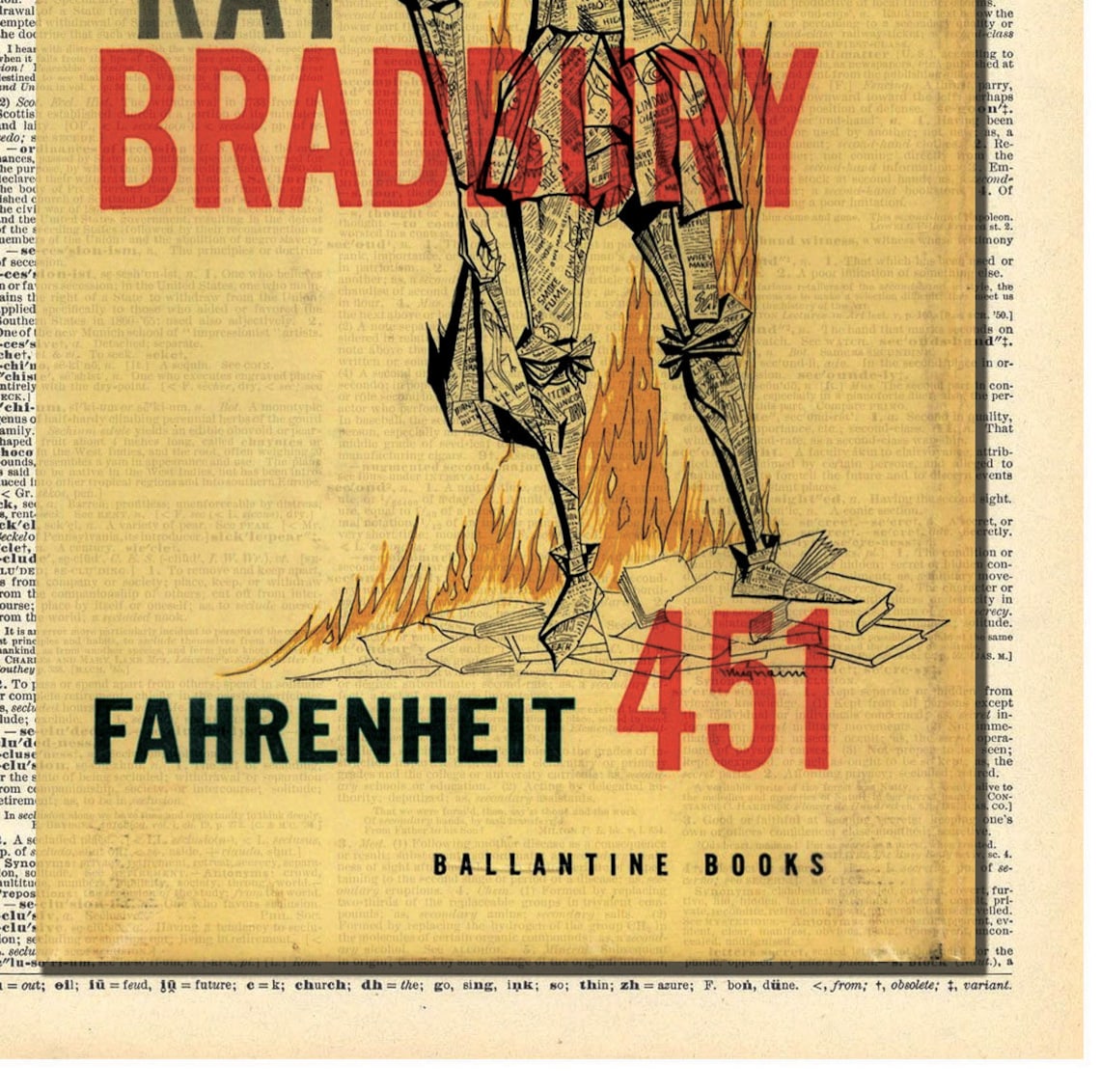 Fahrenheit 451 by Ray Bradbury First Edition Cover - Etsy