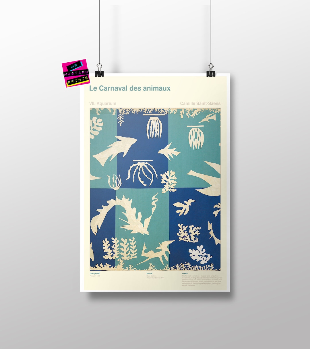 Carnival of the Animals Print: Matisse Inspired Art, Classical Music ...