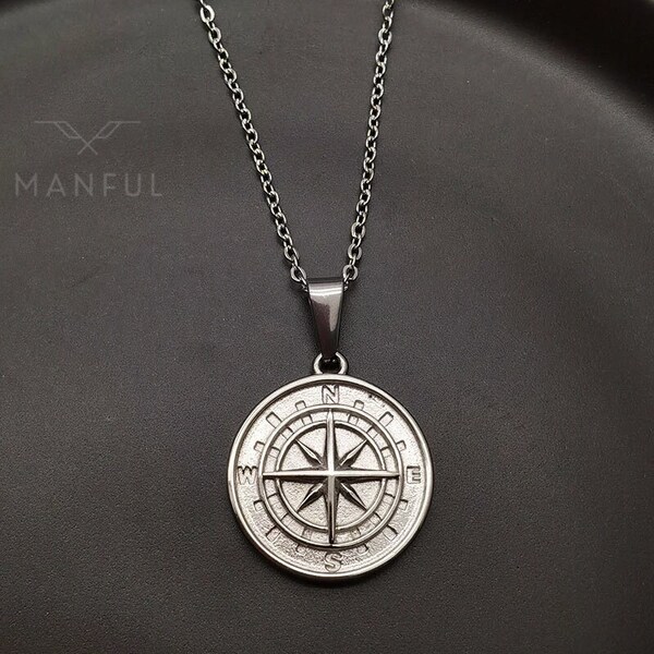 Compass Pendant - Etsy