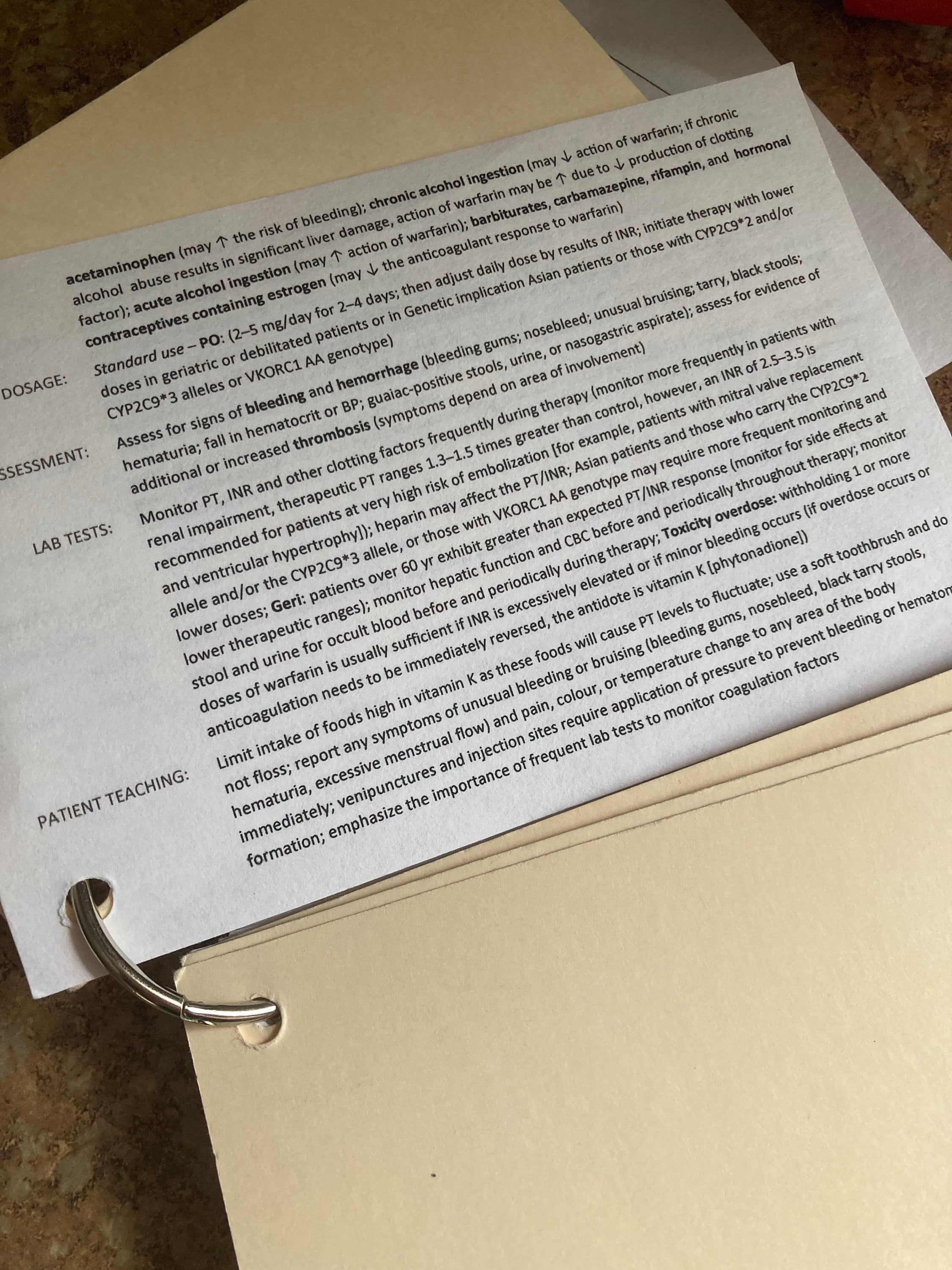 4x6 Index Card Medication Card Template - Etsy