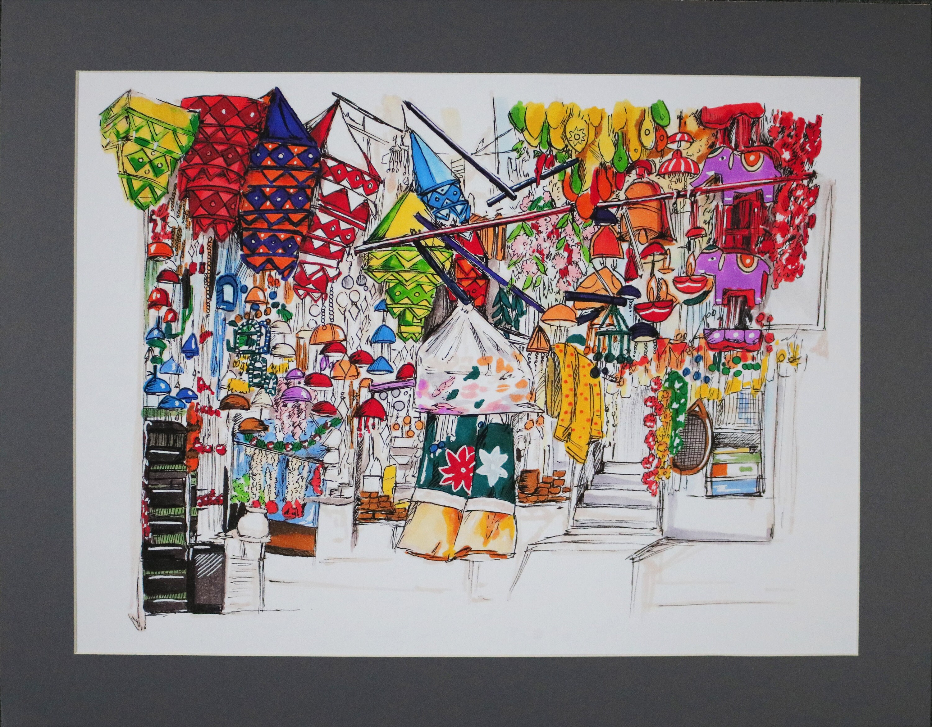 11x14 Inch Poster Print - Handicraft Shop in India Marker and Pen ...