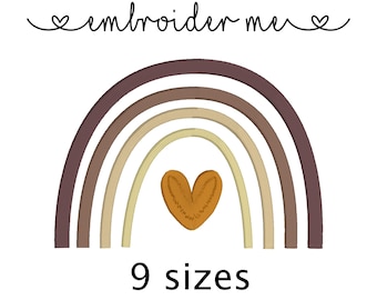 Floral Rainbow Bridge Machine Embroidery Design. 3 Sizes. - Etsy