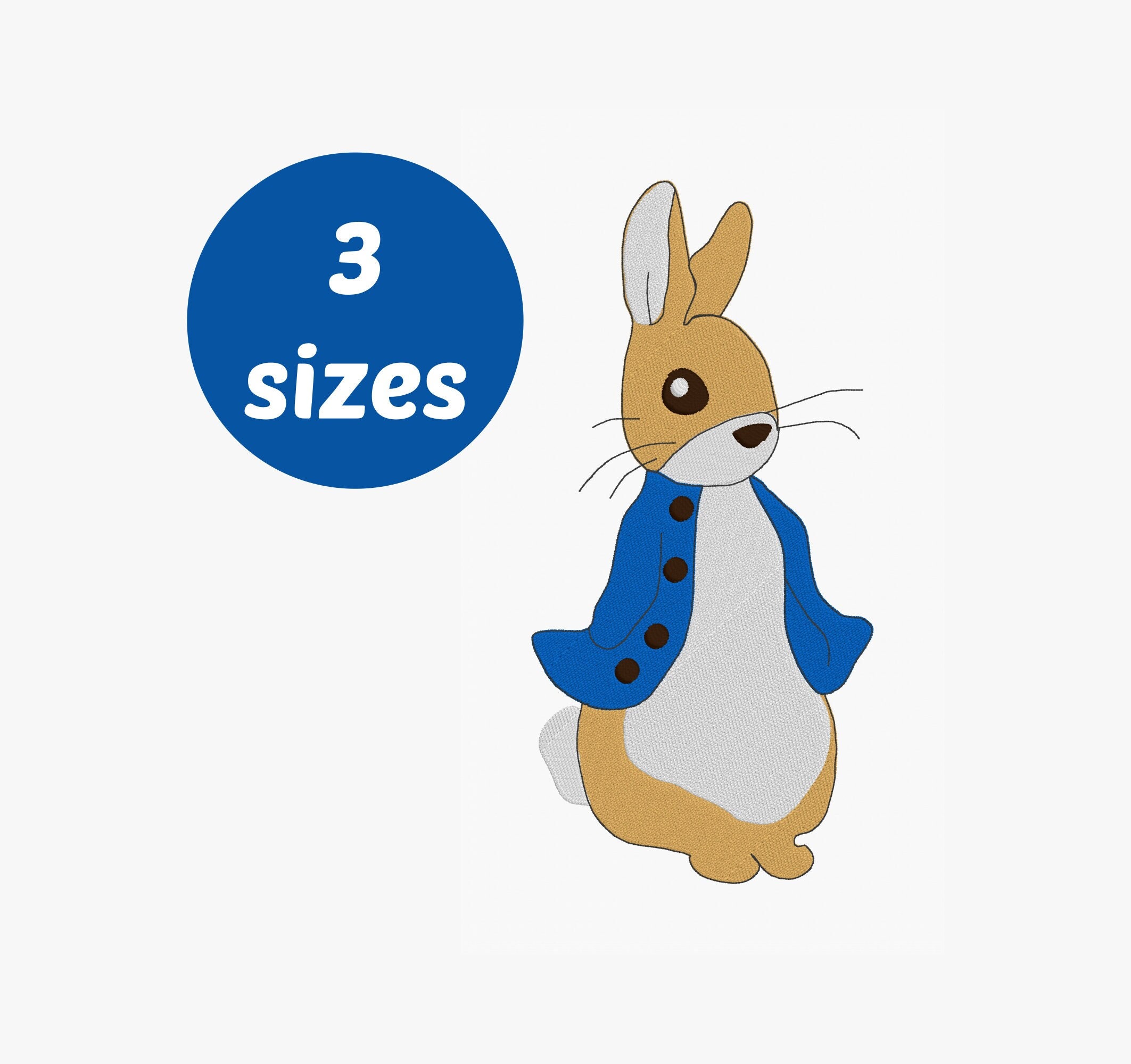 Peter Rabbit 4inch 5inch 6inch Machine Embroidery Design Digital ...