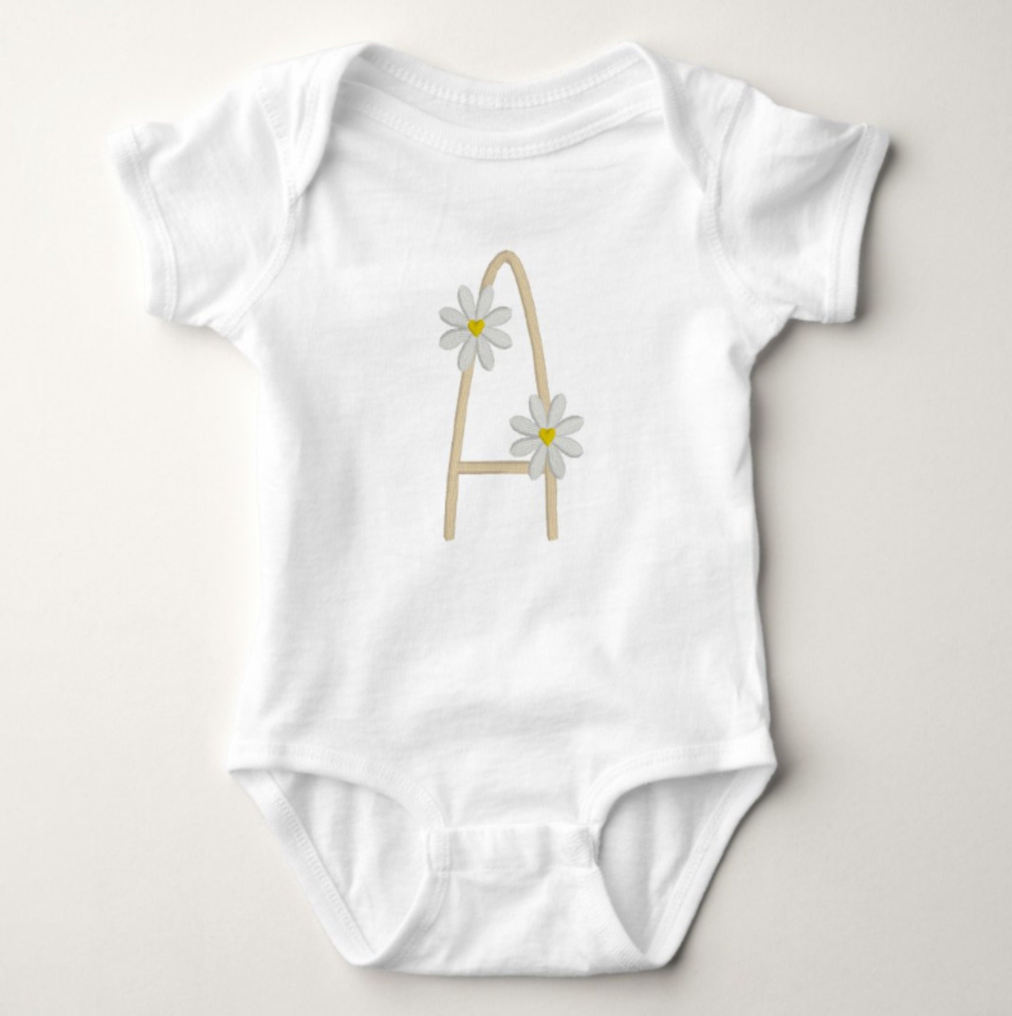Daisy Floral Alphabet A-Z Embroidery Design, 3inch Daisy Embroidery ...