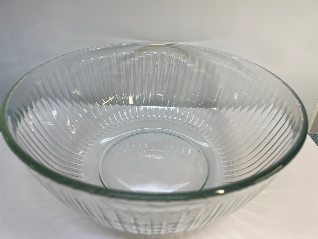 Pyrex 4.5 Qt - 4.5 L Mixing Bowl 7404 - S Ribbed Clear Glass Vintage - Etsy