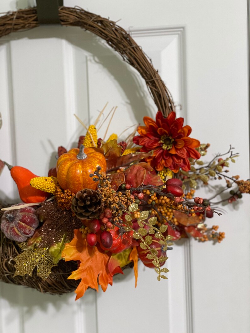 Wreath, Fall Wreath, Cornucopia, Cornucopia Wreath, Autumn Wreath ...