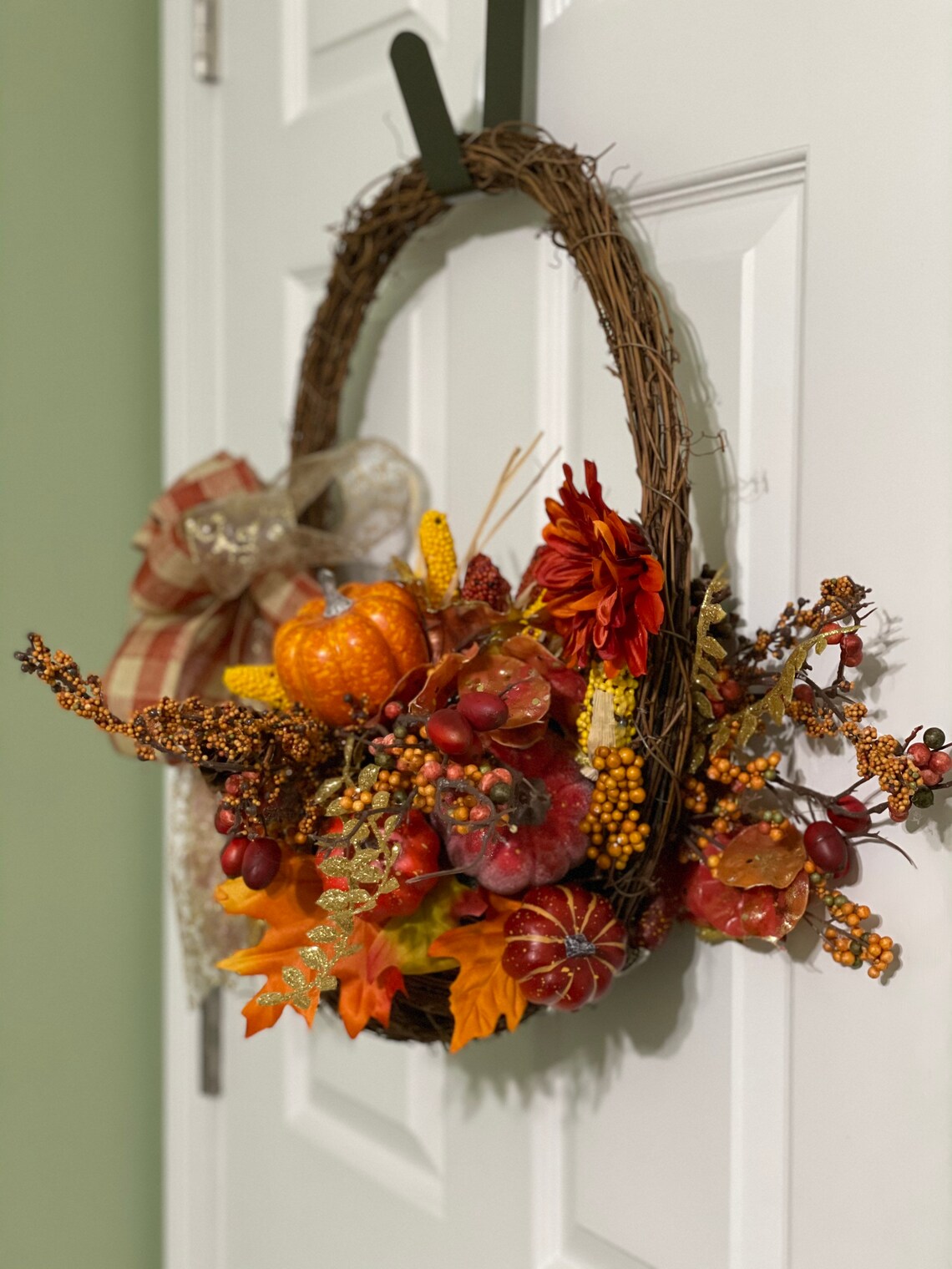 Wreath, Fall Wreath, Cornucopia, Cornucopia Wreath, Autumn Wreath ...